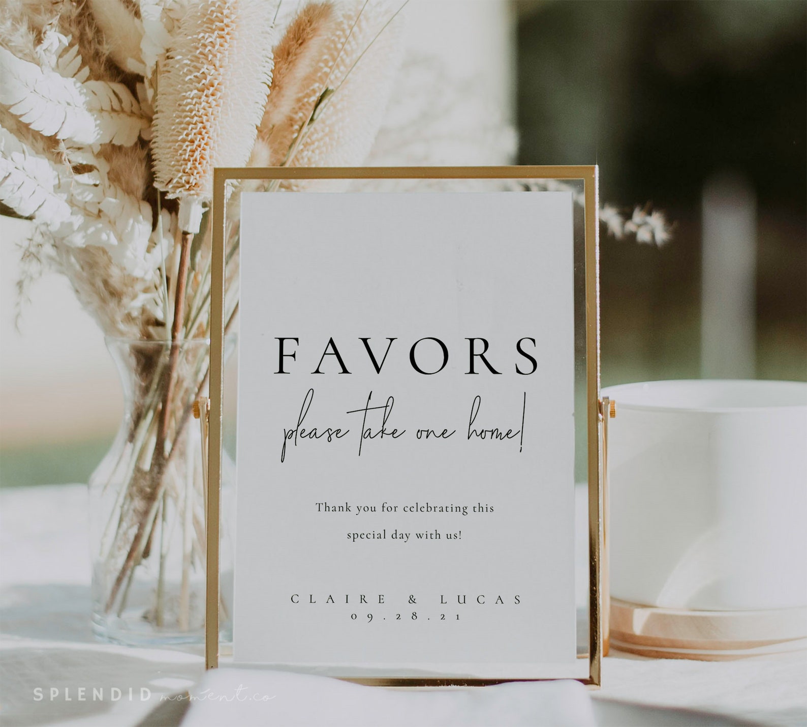Modern Wedding Favors Sign Template Printable Wedding Favors - Etsy