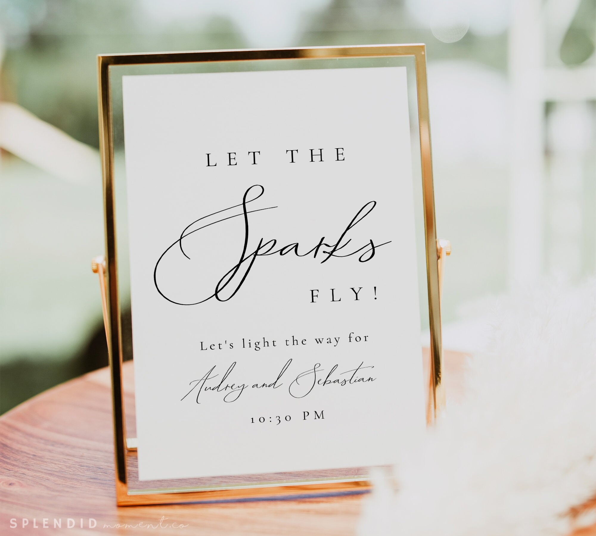 Modern Sparkler Send off Sign Template Elegant Wedding | Etsy