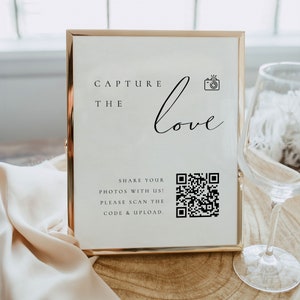 Wedding QR Code Photo Sign Template, Capture the Love, Share the Love ...