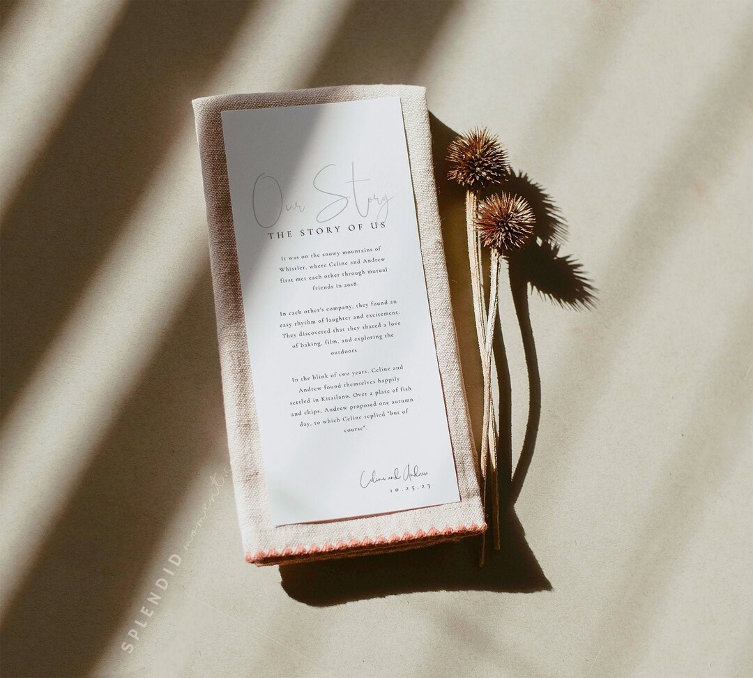 Reception Sign, How We Met Sign, Our Love Story Card, Printable Our ...