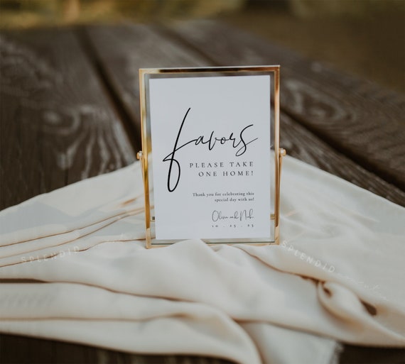 Modern Printable Wedding Favors Sign Template Wedding Favors - Etsy