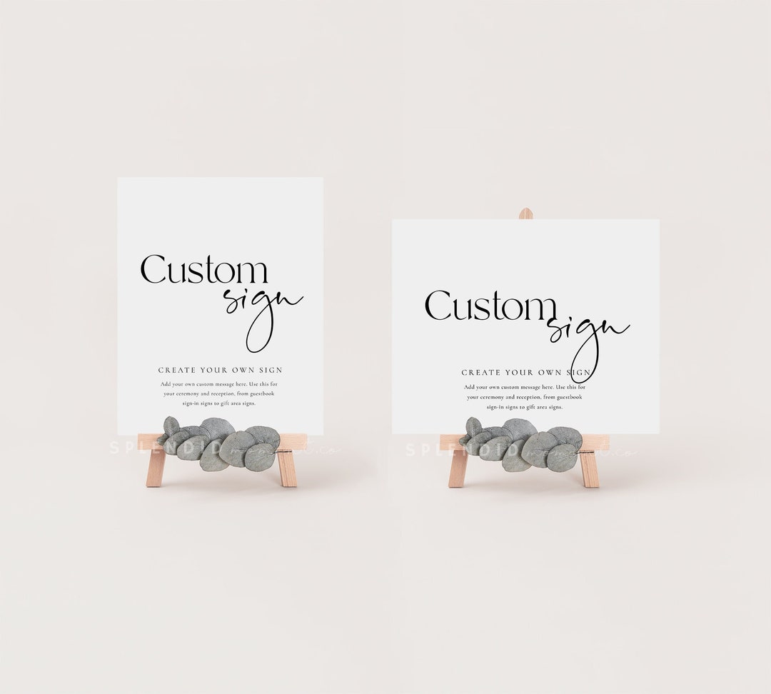 Custom Wedding Sign Template, DIY Wedding Event Sign, Create Your Own ...