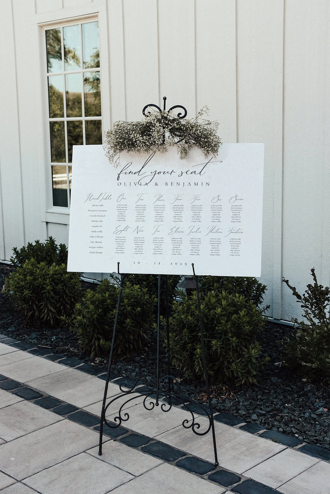 Landscape Seating Chart Sign Template, Find Your Seat Wedding Seating ...
