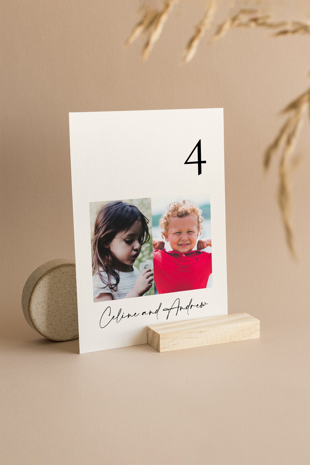 Editable Photo Table Number Template Editable Wedding Table - Etsy