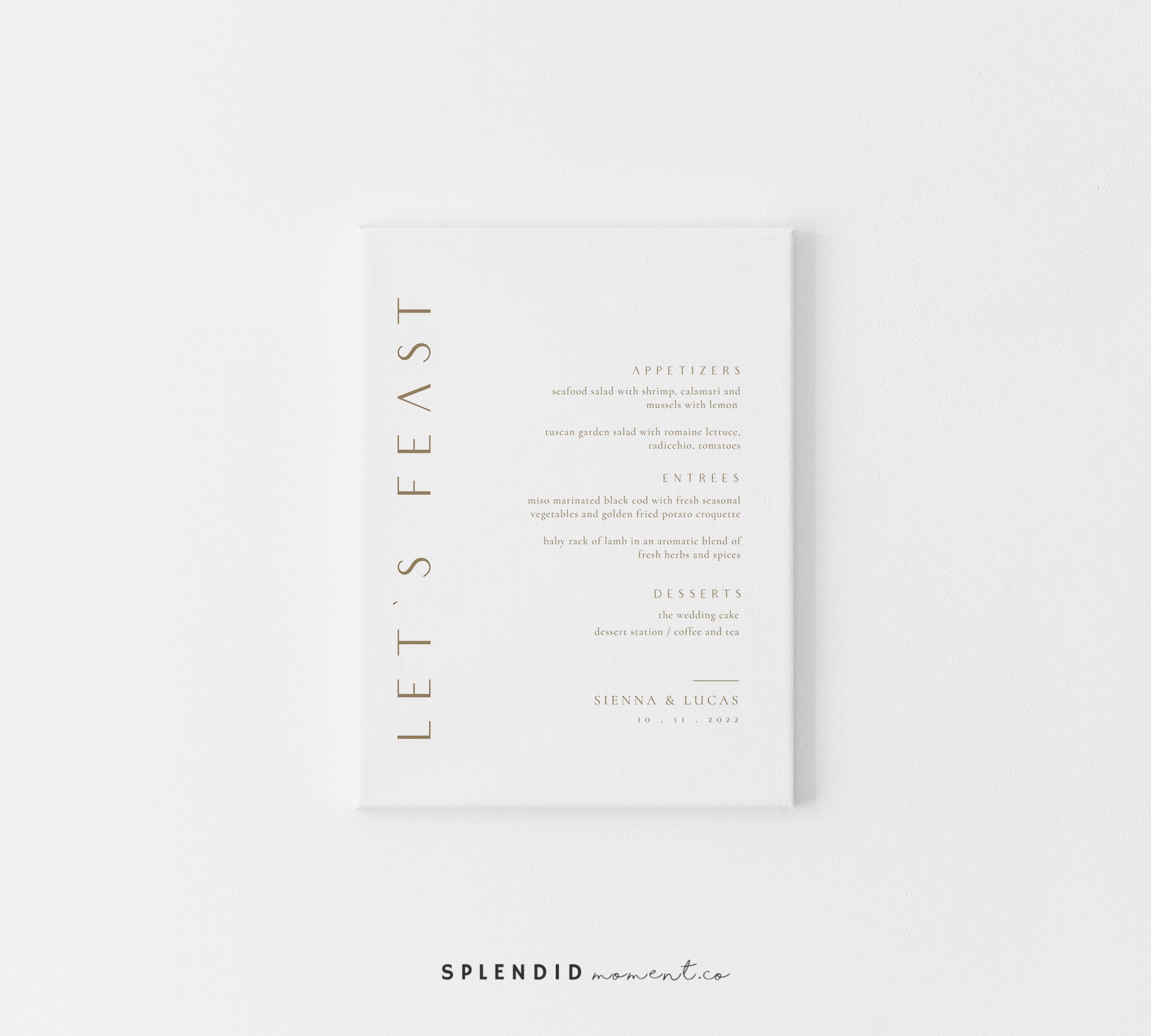 Modern Menu Sign Template Minimal Wedding Menu Sign Rust - Etsy