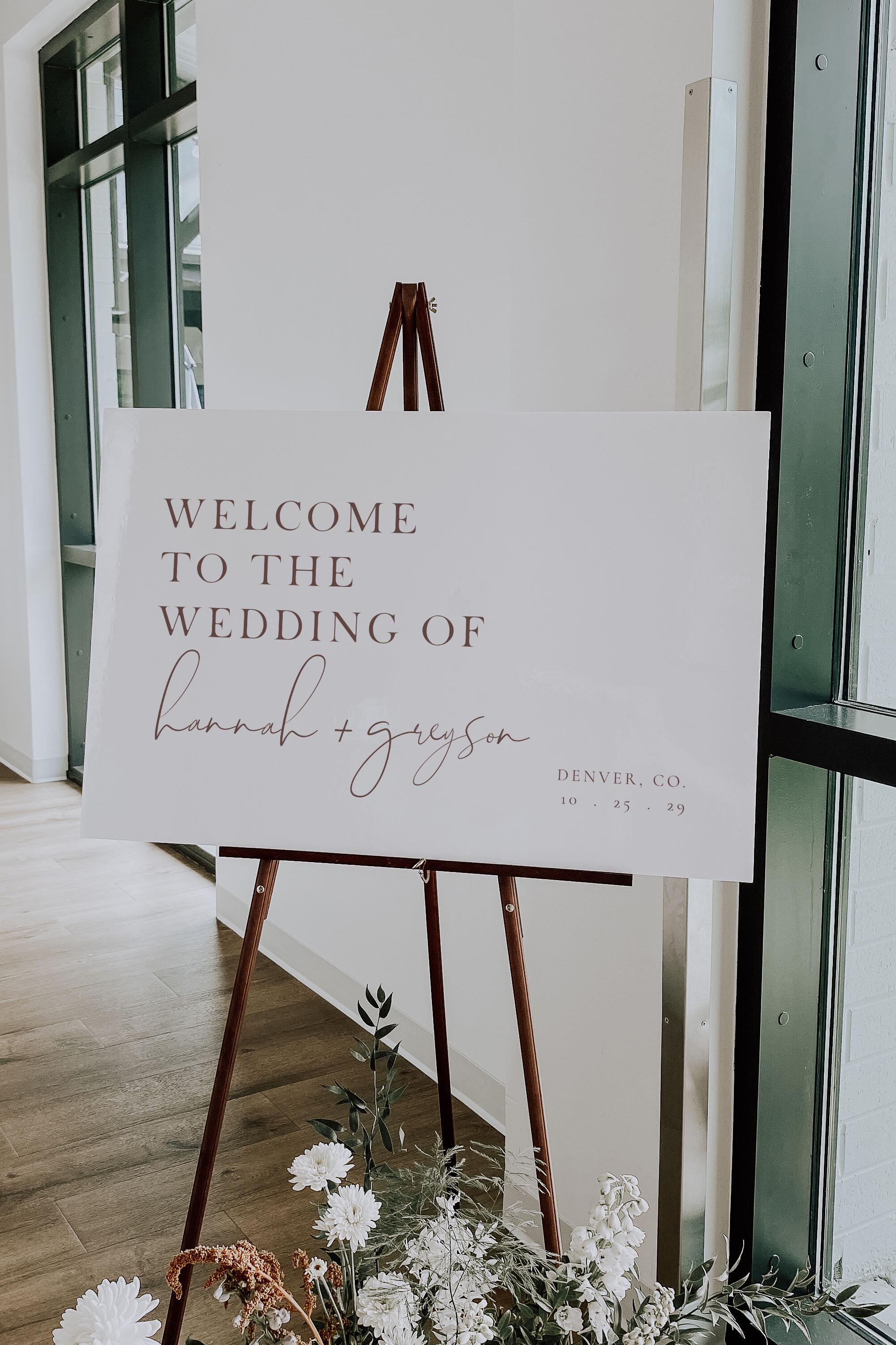 Editable Wedding Welcome Sign Template (digital Download) - Hannah - Etsy