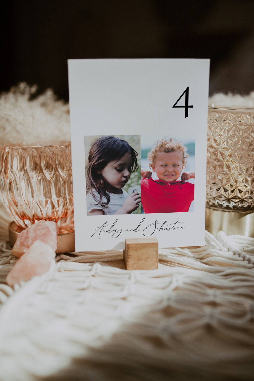 Modern Photo Table Number Template, Reception Table Number, Table ...
