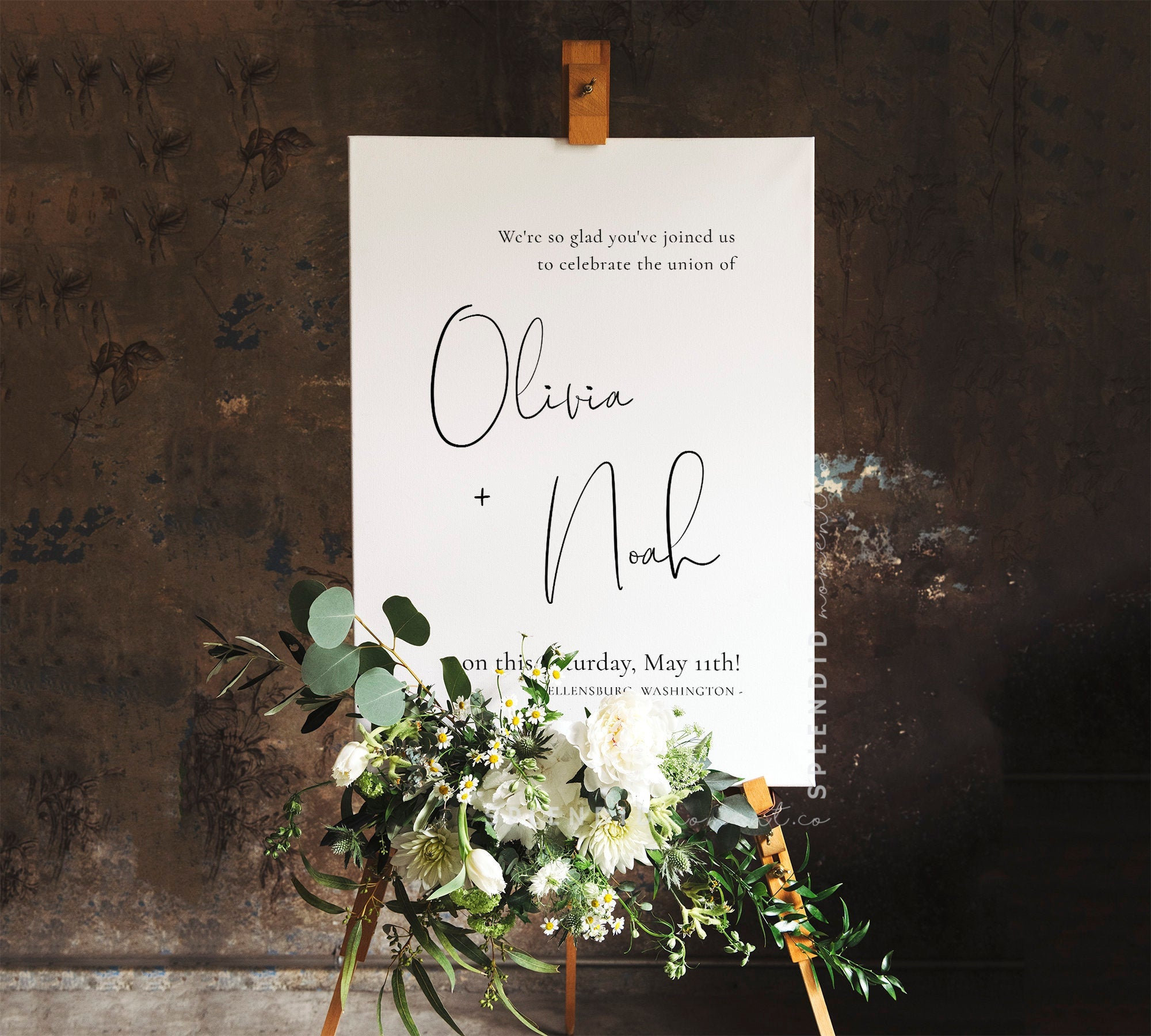 Minimal Wedding Welcome Sign Template Welcome Wedding Sign | Etsy
