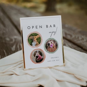Open Bar Pet Sign Template, Pets Bar Sign, Dogs Cats Open Bar Sign, 3 ...