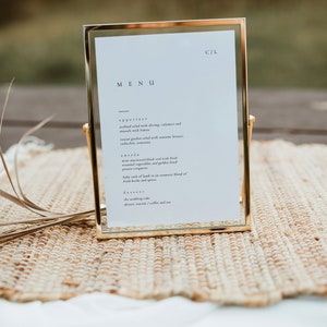 Modern Wedding Menu Template, Wedding Monogram Menu, Wedding Logo Menu ...