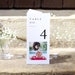 Modern Table Number Template, Wedding Trifold, Photo Table Numbers ...