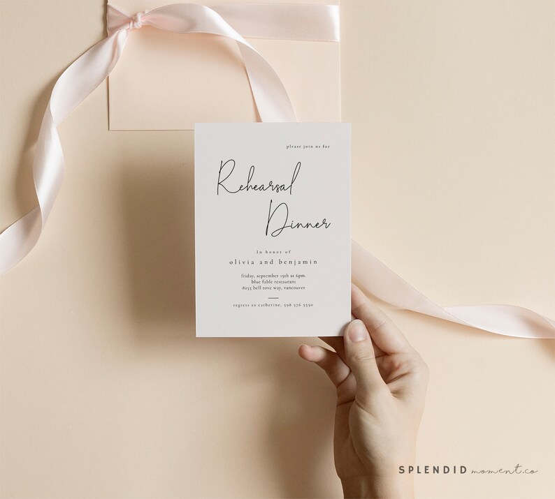 Modern Rehearsal Dinner Invitation Printable Rehearsal Dinner | Etsy