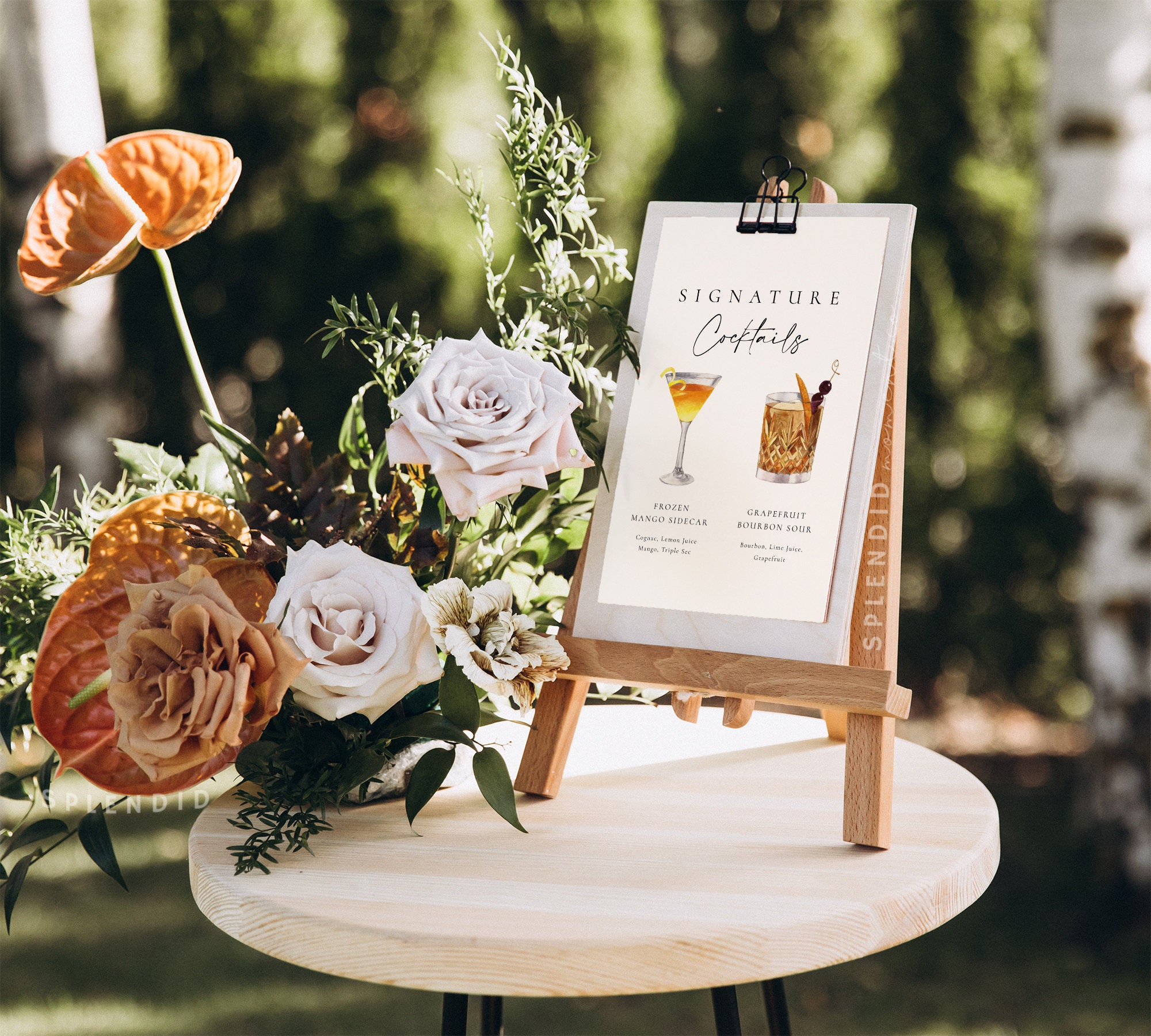 Wedding Signature Cocktail Template Sign Wedding Cocktails - Etsy