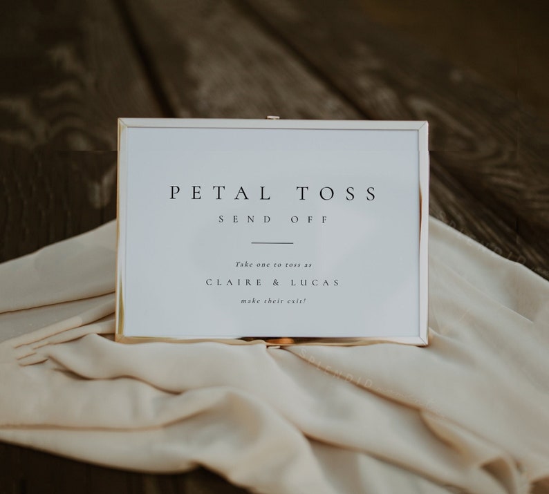 Wedding Petal Toss Sign Template: Flower Sign (digital Download ...