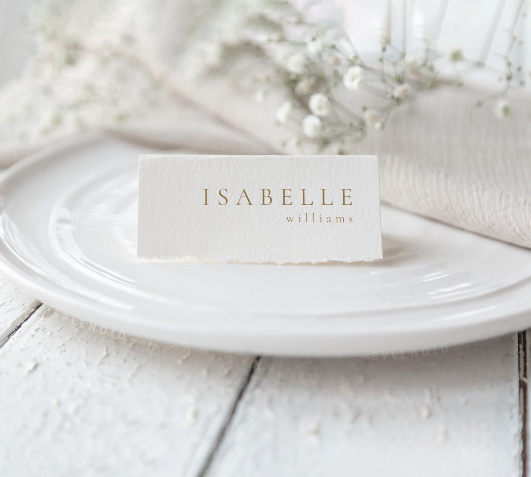 Elegant Tented Place Cards Template, Gold Place Cards, Tented Name ...