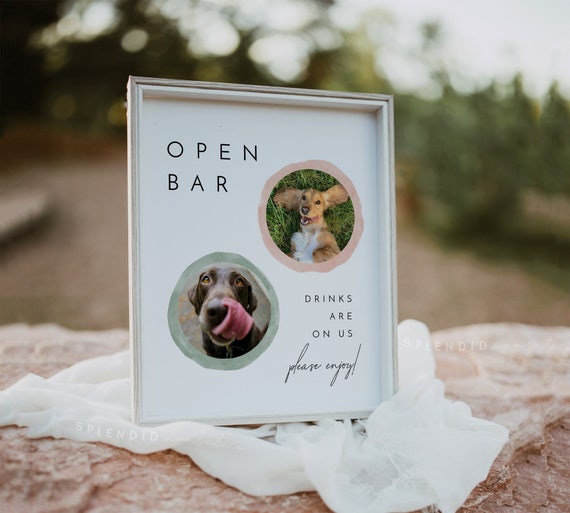 Modern Open Bar Sign Template Pet Bar Sign Pet Open Bar - Etsy
