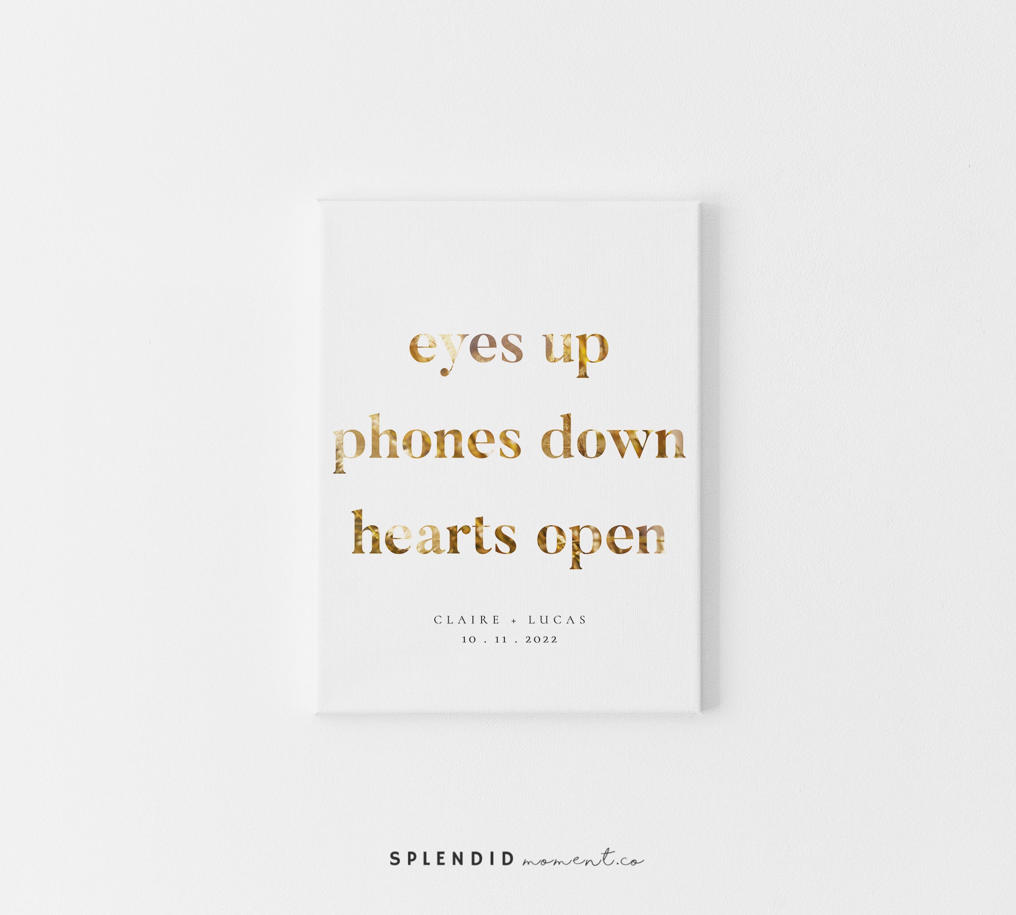 Eyes up Phones Down Hearts Open Sign Template Unplugged Sign | Etsy