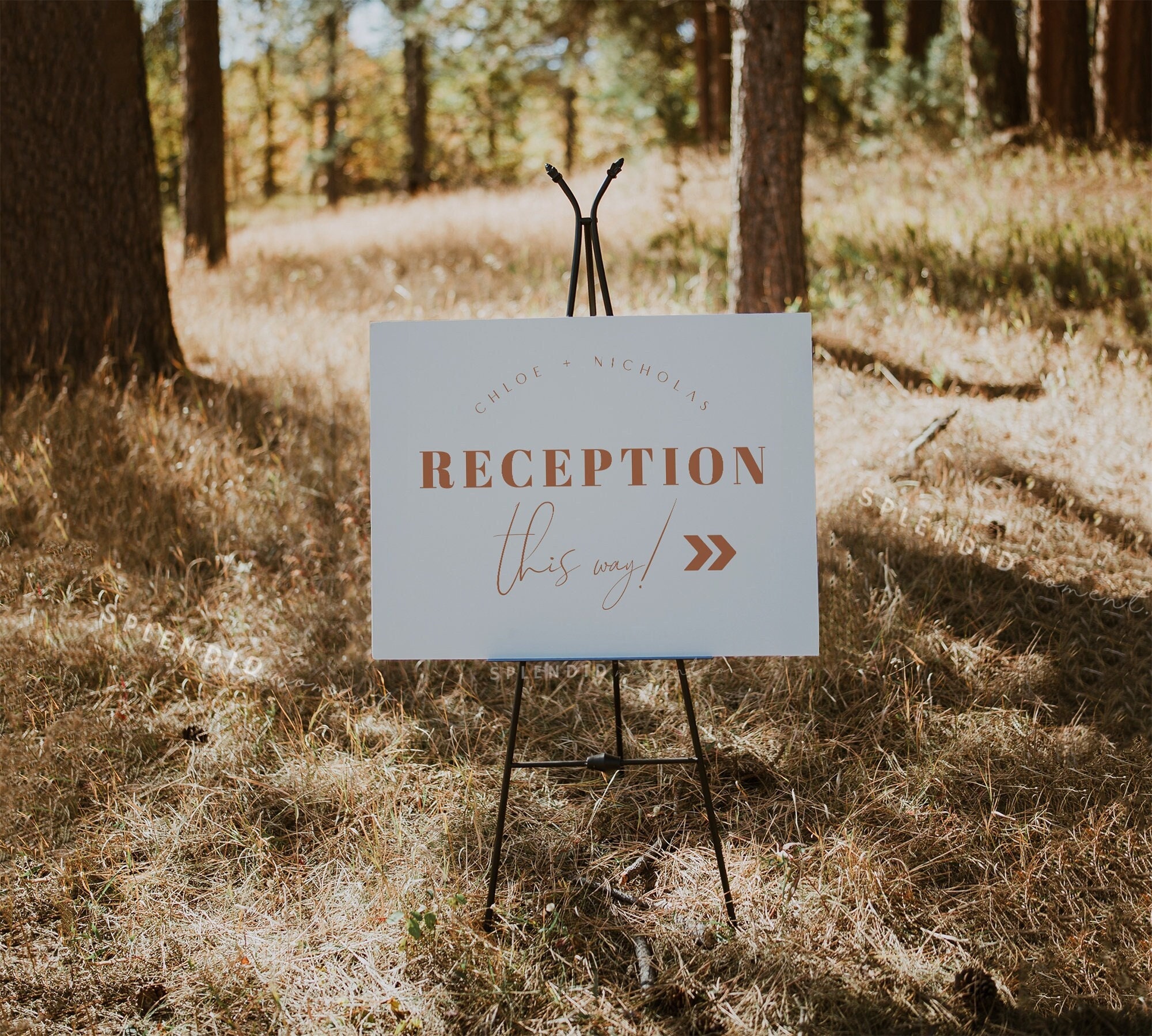 Wedding Directions Sign Template Boho Direction Sign - Etsy