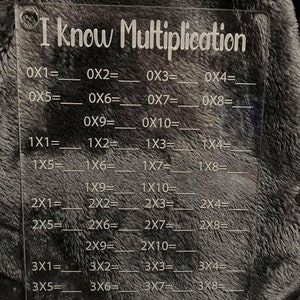 Multiplication Dry Erase 3pc Board Set - Etsy