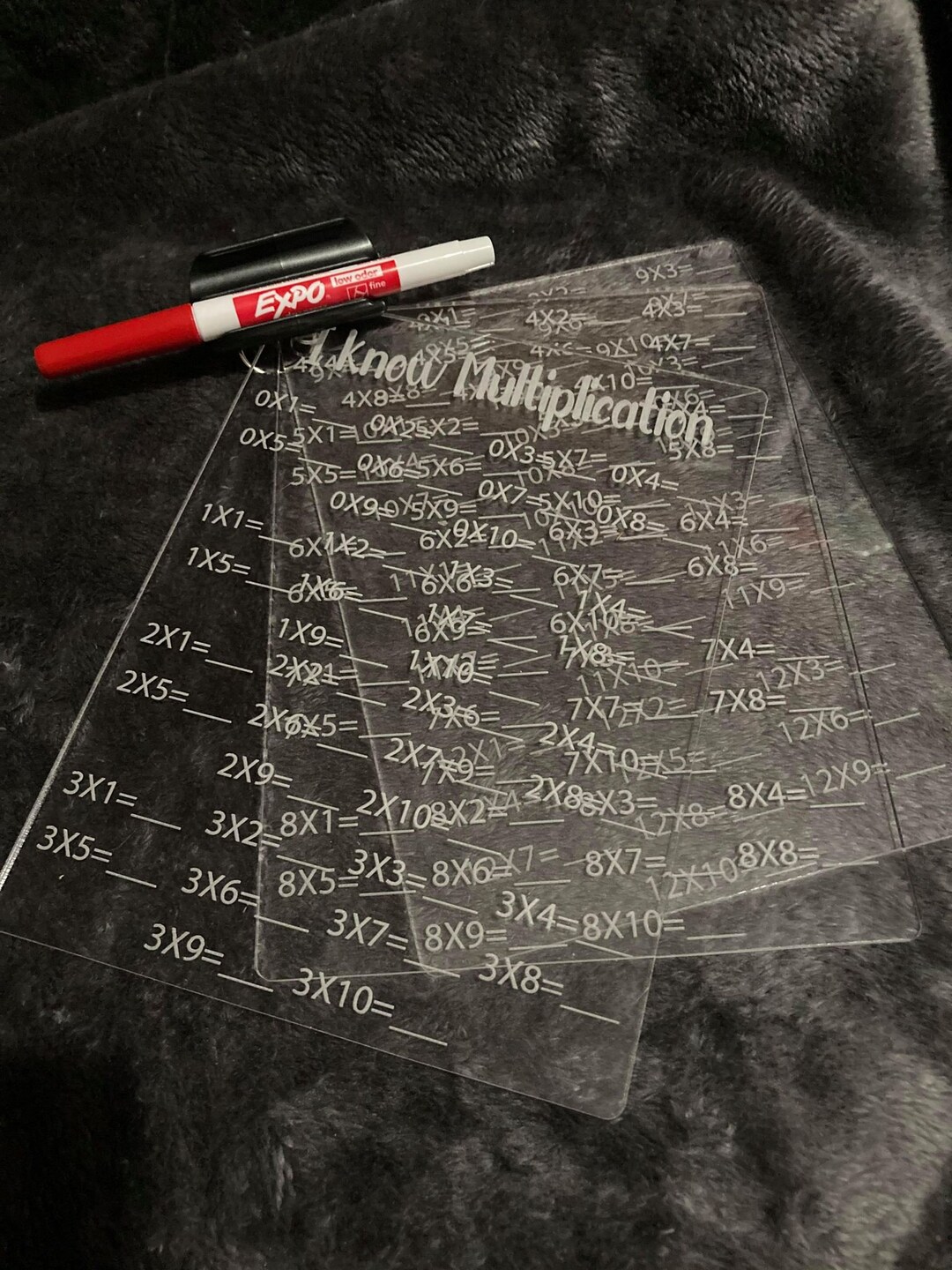 Multiplication Dry Erase 3pc Board Set - Etsy