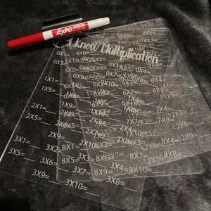 Multiplication Dry Erase 3pc Board Set - Etsy