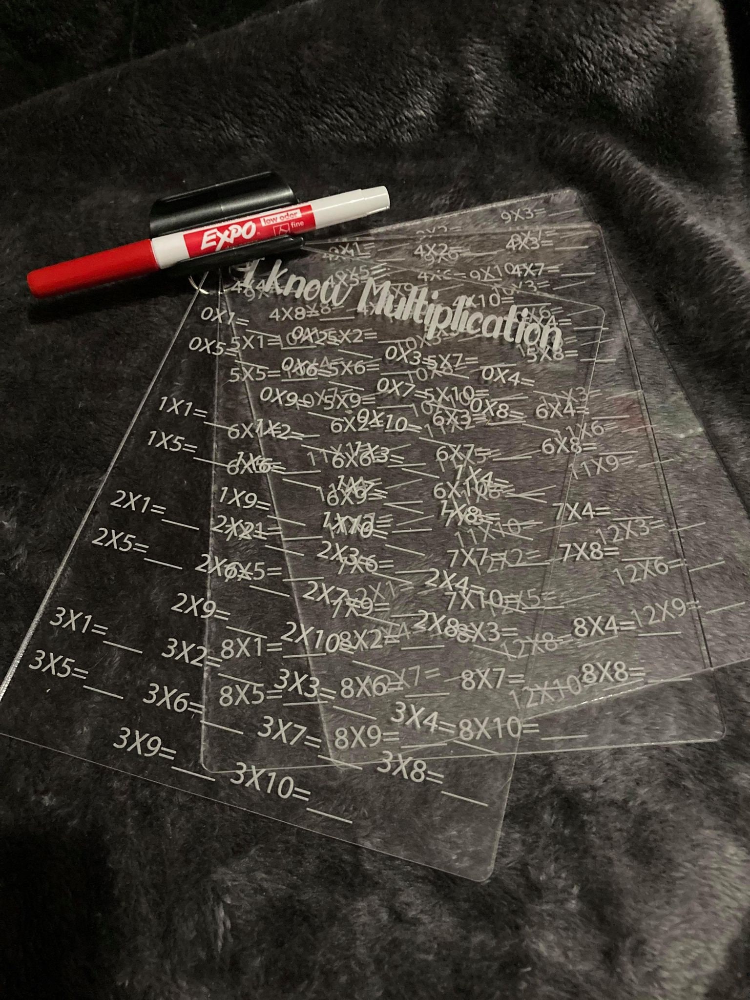 Multiplication Dry Erase 3pc Board Set - Etsy