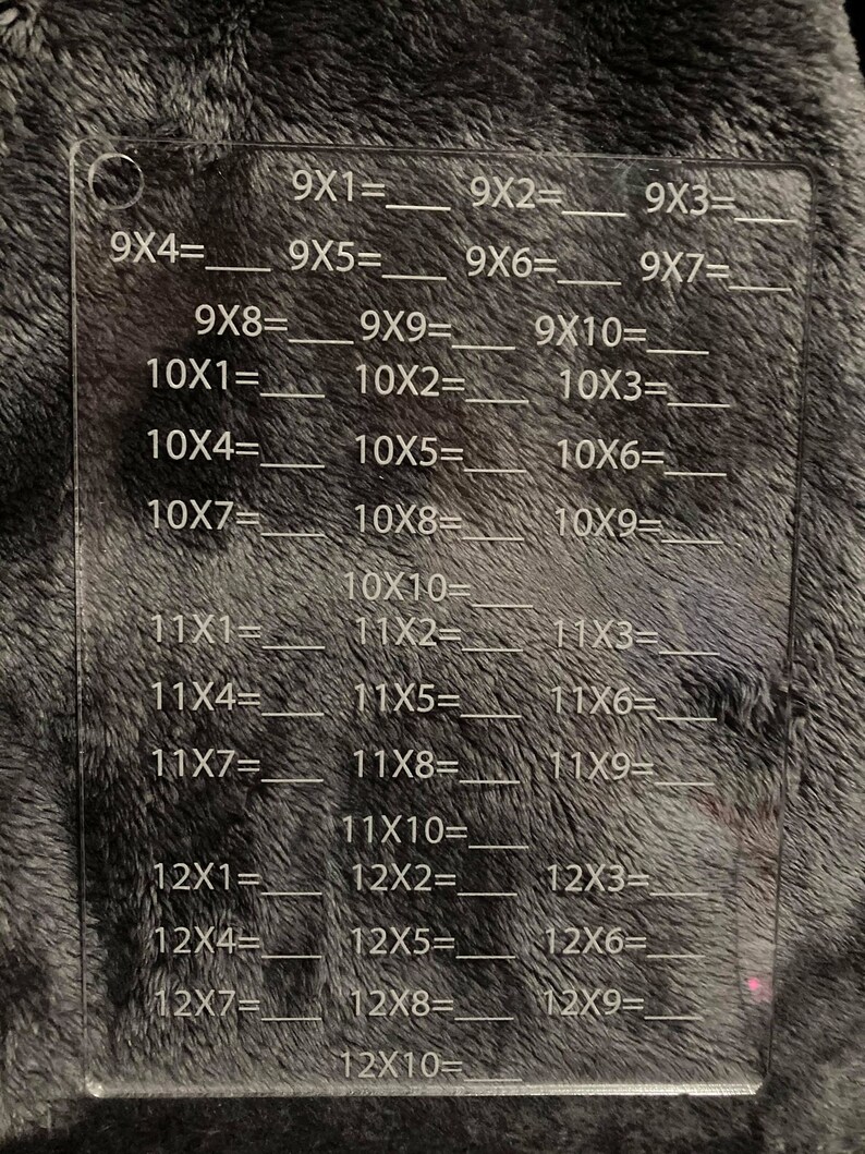 Multiplication Dry Erase 3pc Board Set - Etsy