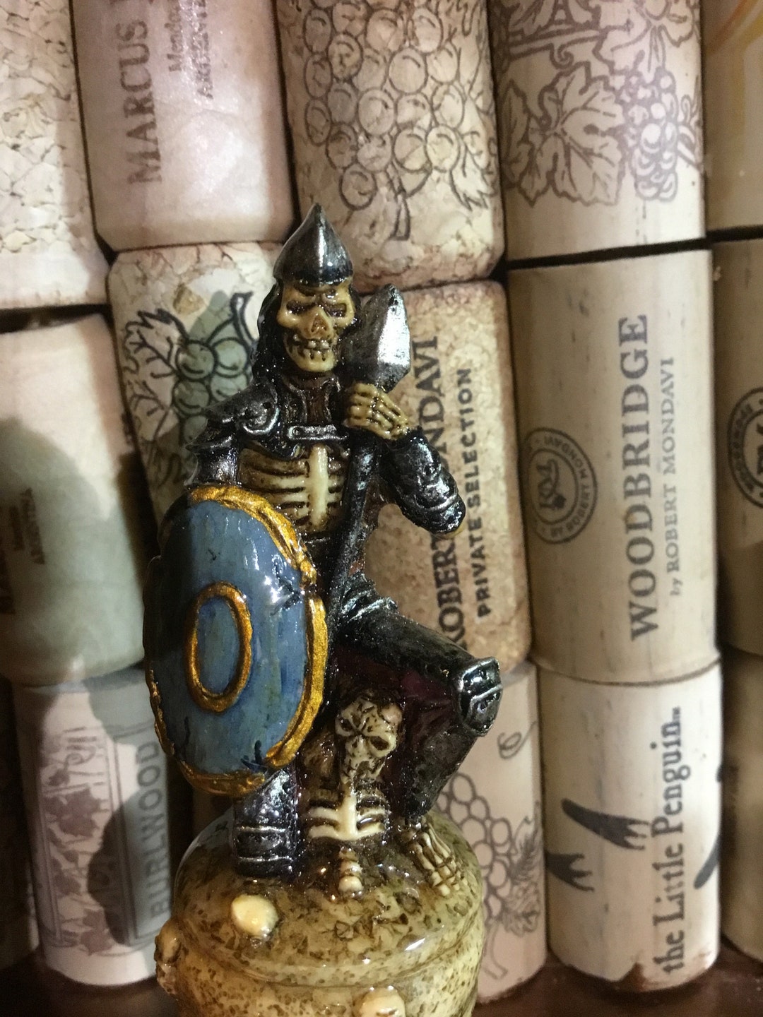 Skeleton Slayers Gothic Fantasy Skull Wine Stoppers - Etsy