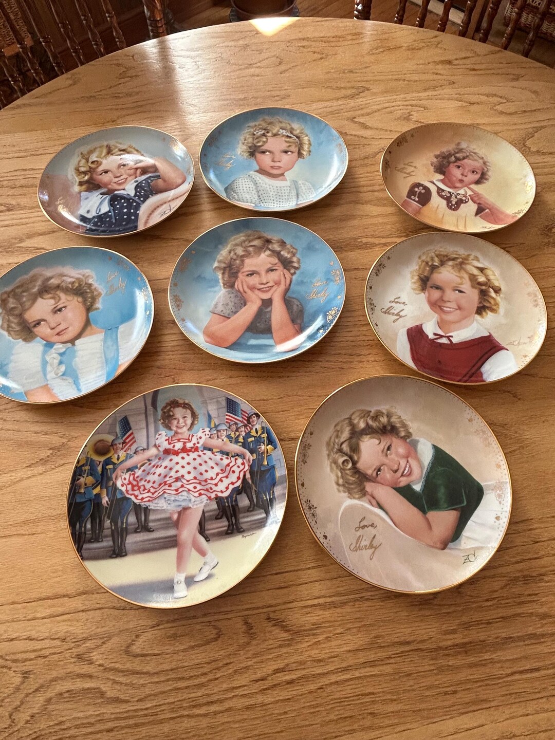 Shirley Temple Collectible Plates. Danbury Mint. Set of 8, No Chips No ...