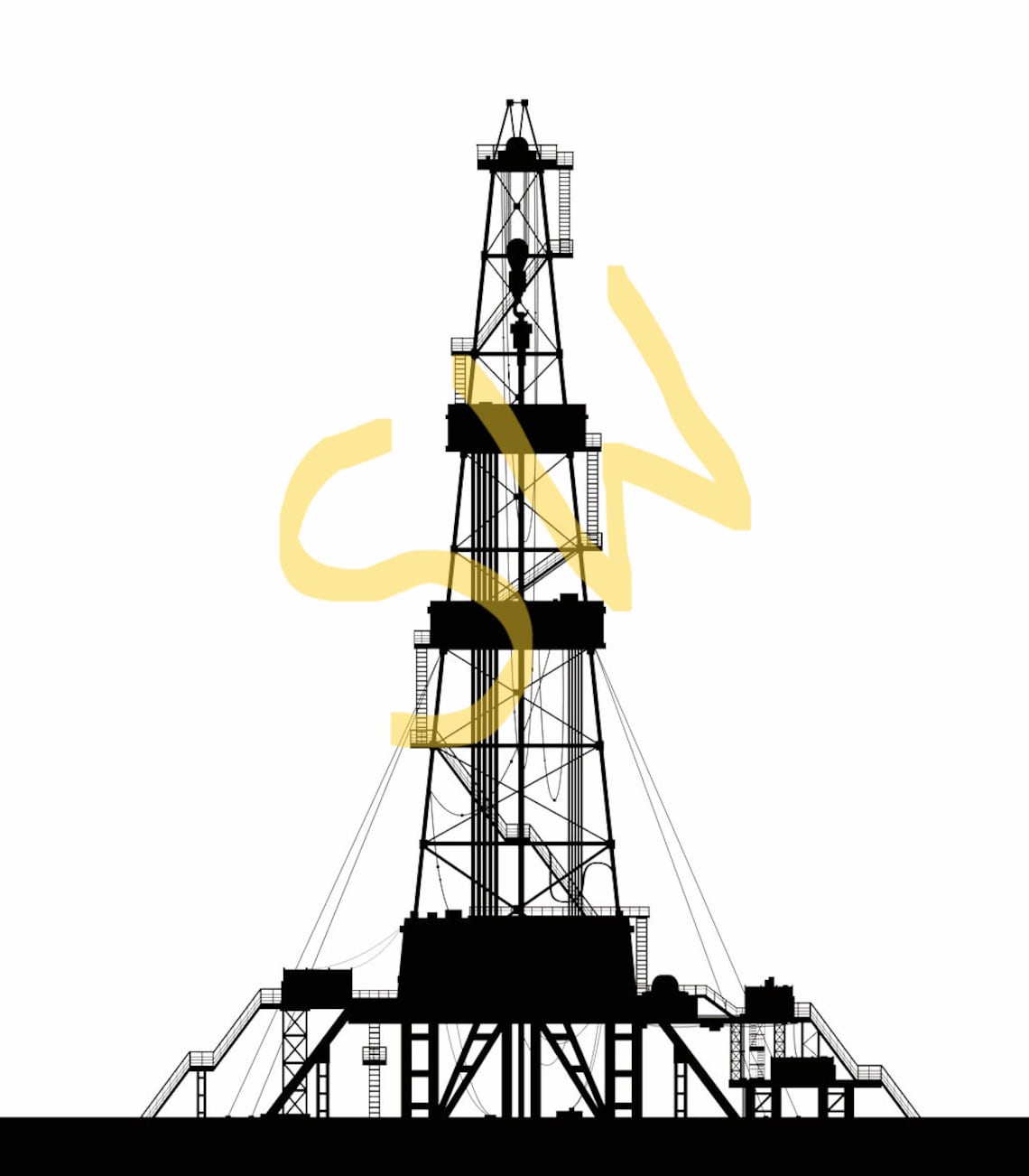 Oilfield/oil Rig/silhouette/.pdf Cut File/digital Item - Etsy