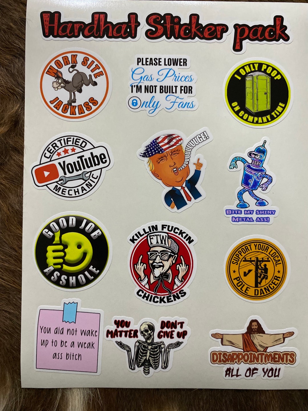 Hard Hat/sticker Pack/gifts/blue Collar/jesus/laptop Stickers/youtube ...