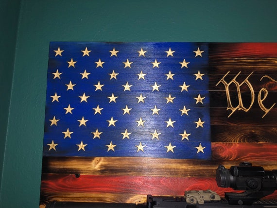 American Flag Ar 15 Wall Display Patriotic AM 15 Build Kit: Receiver