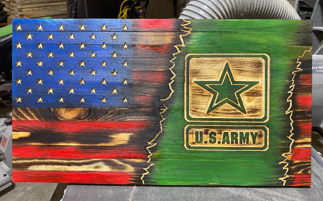 Wood Flag/us Army/military/wall Hanging/wood Sign/american Flag/gifts ...