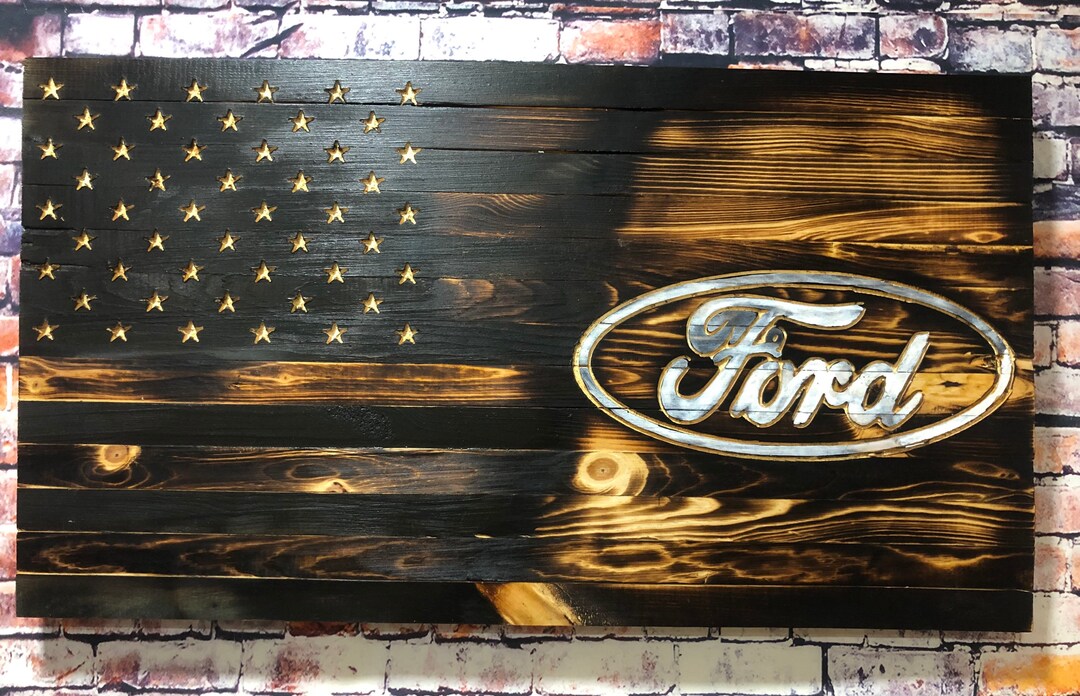 Ford/trucks/wall Sign/wall Art/home Decor/country/wood Sign/wood Flag ...