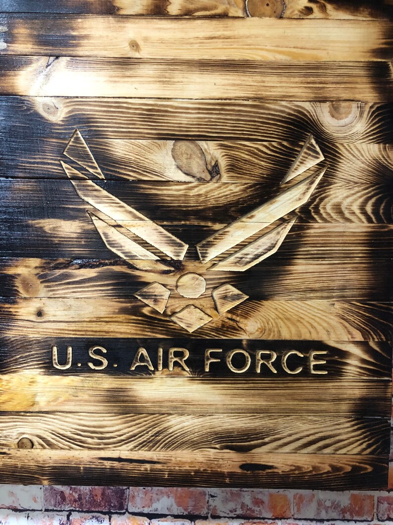 U.S Air Force/wood Flag/military/patriotic/wall Hanging/home Decor/wood ...