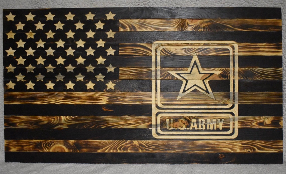 U.S Army Wooden Flag - Etsy