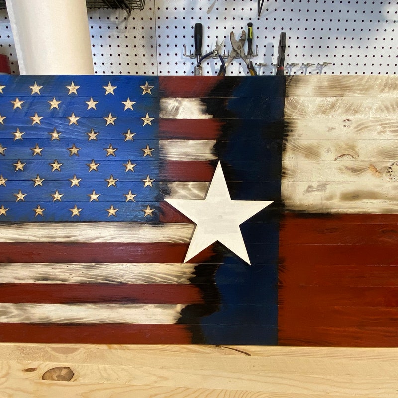 Wooden Texas Flag - Etsy
