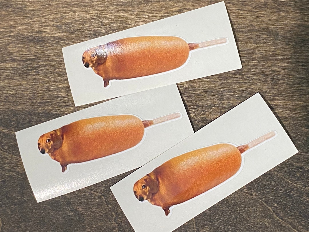 Corn Dog/dog/dachshund/dog Sticker/funny Sticker/corn Dog Sticker/vinyl ...