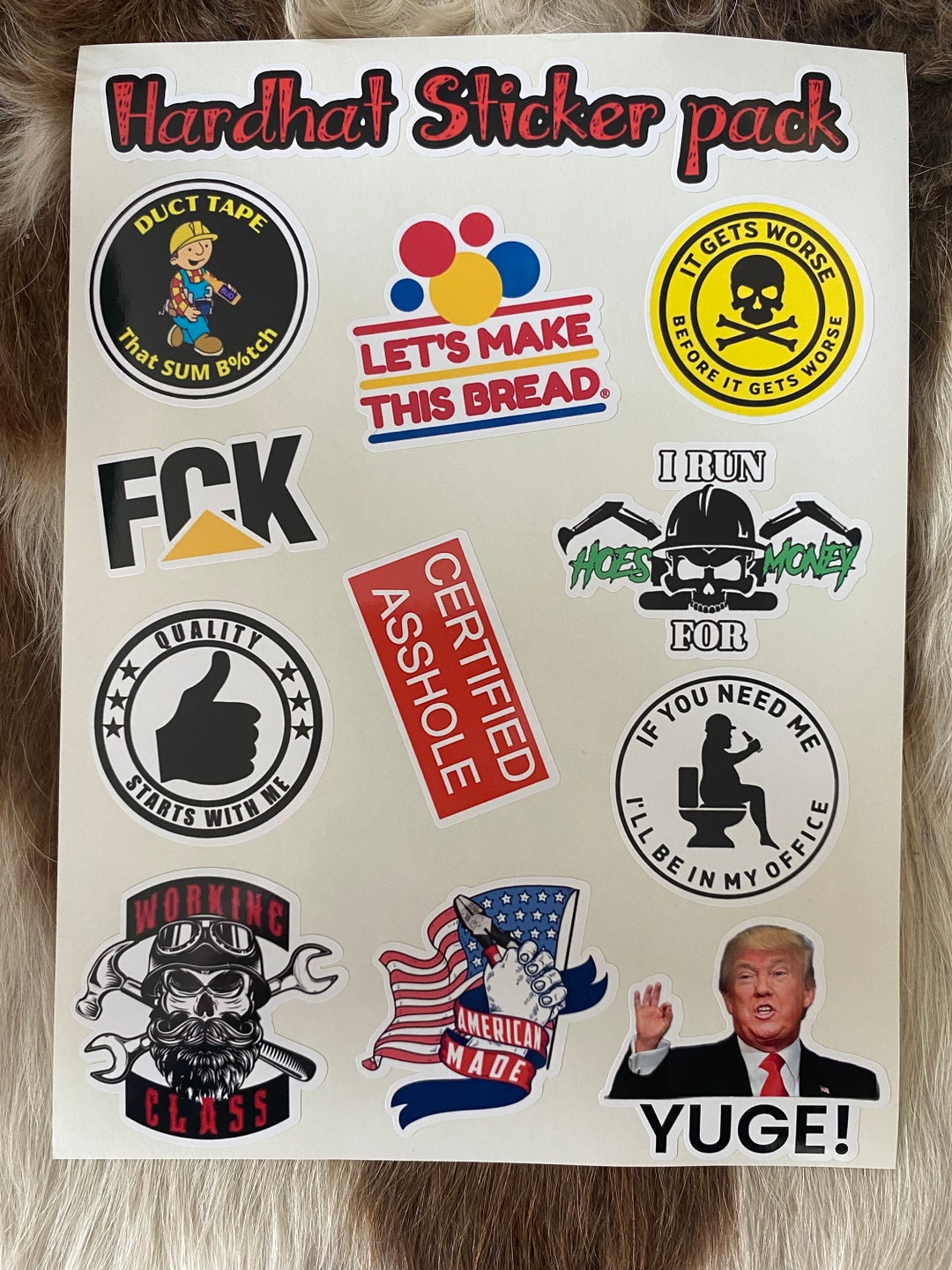 Hard Hat/sticker Pack/gifts/blue Collar/working Class/american Made ...