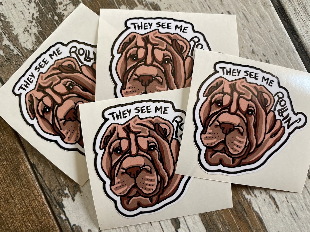 Stickers/shar-pei/decals/dogs/window Stickers/tablet Stickers/they See ...