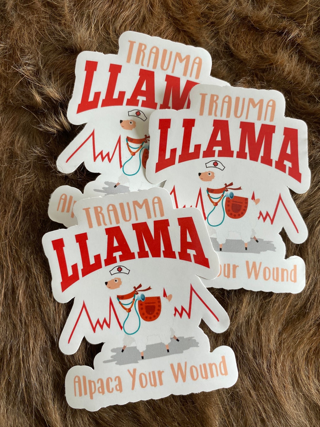 Trauma Llama/alpaca Your Wound/funny Stickers/cute/custom Sticker/decal ...