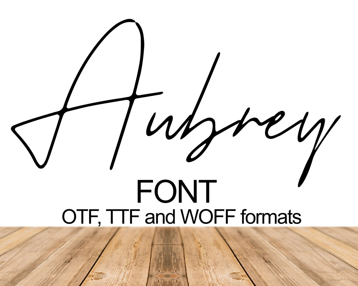 Aubrey Font OTF TTF WOFF Format Best Seller Excelent | Etsy