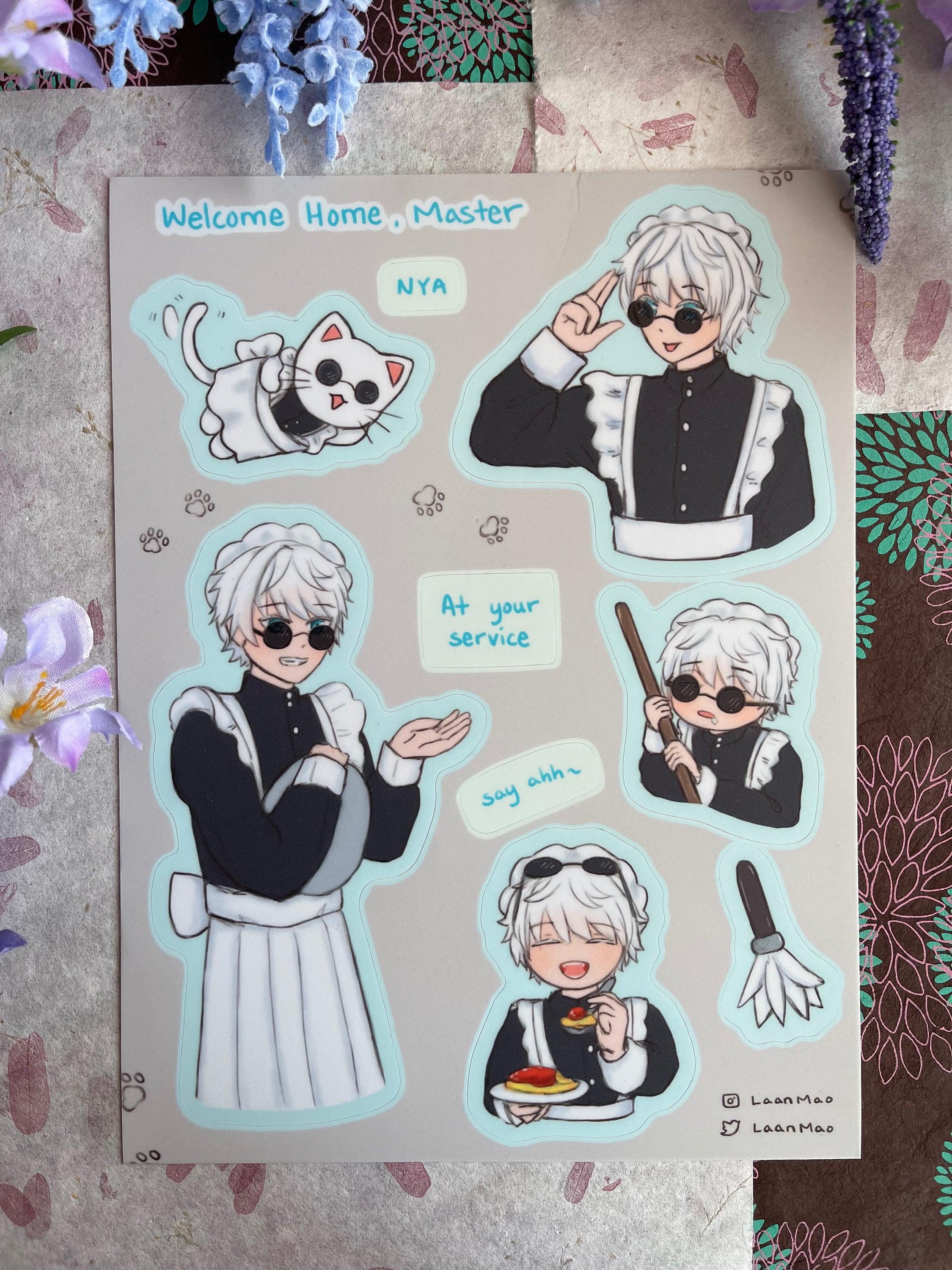 Gojo Maid Sticker Sheet - Etsy