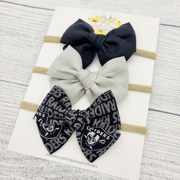 Raiders Bows - Etsy