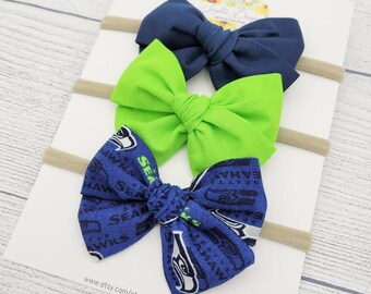 Seahawks Hair Bow - Etsy