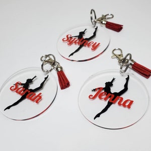 Personalized Dancer Keychains - Dance Team Cheer Squad Gift - 1 Acrylic ...