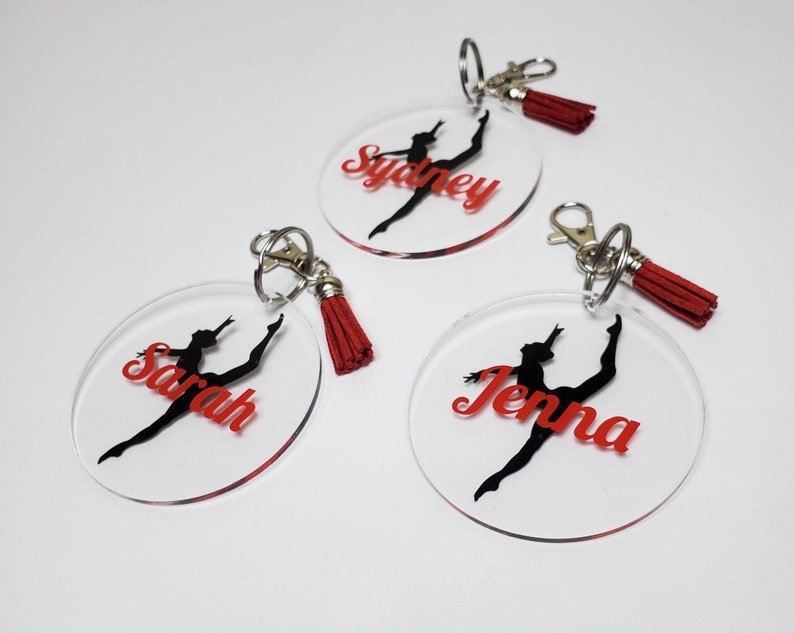 Personalized Dancer Keychains Dance Team Cheer Squad Gift - Etsy