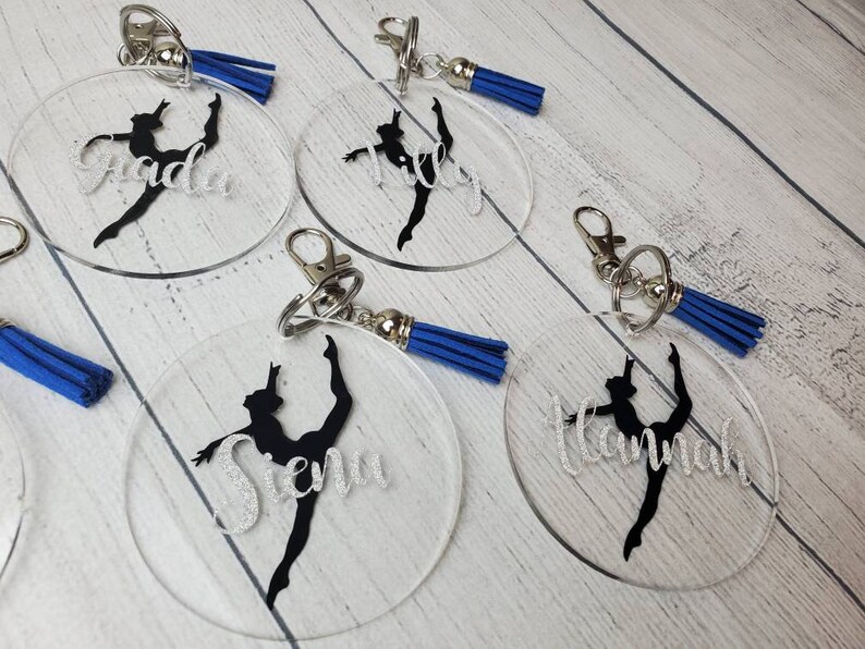 Personalized Dancer Keychains Dance Team Cheer Squad Gift - Etsy