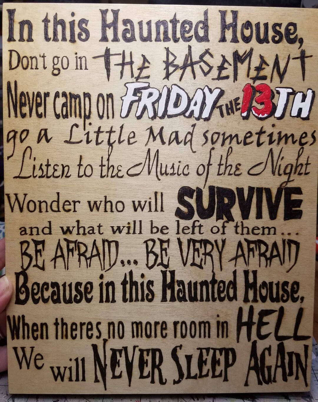 In This House "horror" Plaque - Etsy