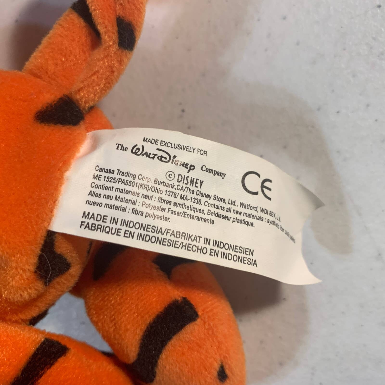 Vintage Disney Store Mini Bean Bag Plush Stuffed Animal TIGGER Winnie ...